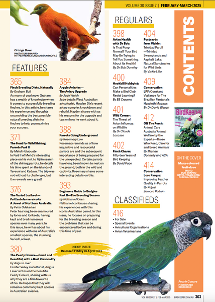 Australian BirdKeeper Magazine Vol 38 Iss 7 - ABK Publications