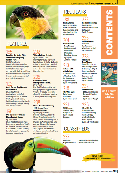Australian BirdKeeper Magazine Vol 37 Iss 4 - ABK Publications