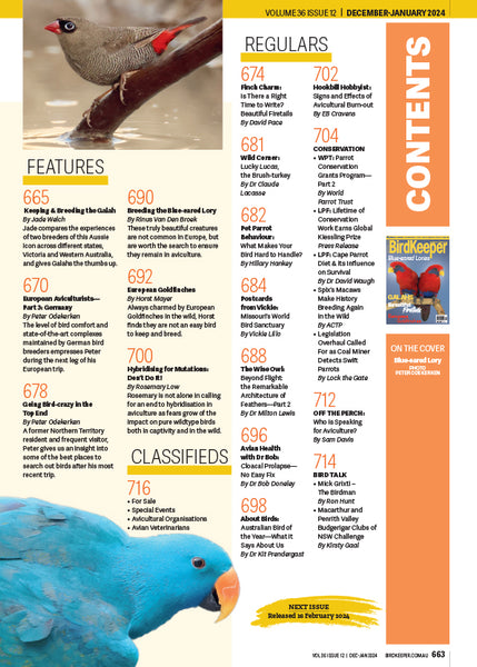 Australian BirdKeeper Magazine Vol 36 Iss 12 - ABK Publications