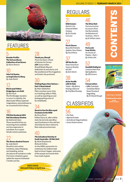 Australian BirdKeeper Magazine Vol 37 Iss 1 - ABK Publications